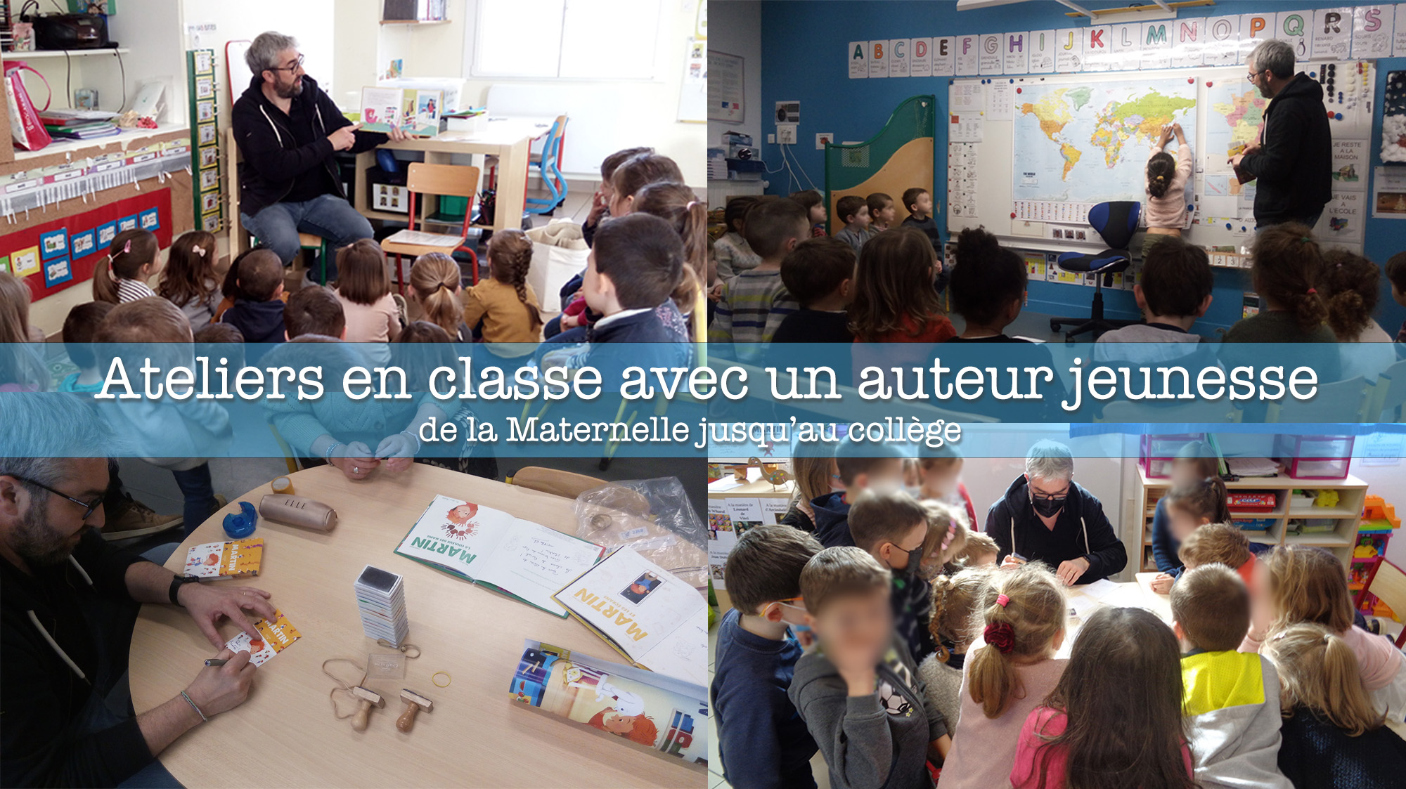 Ateliers et interventions en classe avec un auteur jeunesse